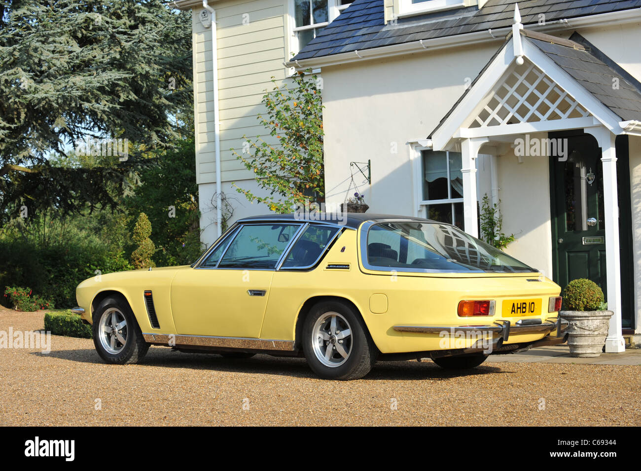 1974 Jensen interceptor 3 2 door british sports car in yellow Stock ...