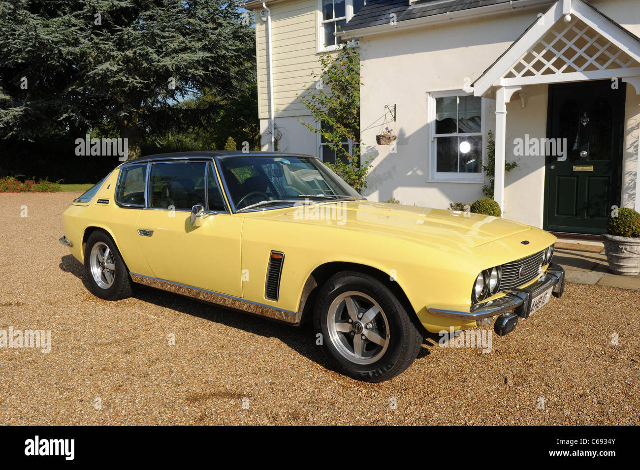 1974 Jensen interceptor 3 2 door british sports car in yellow Stock ...