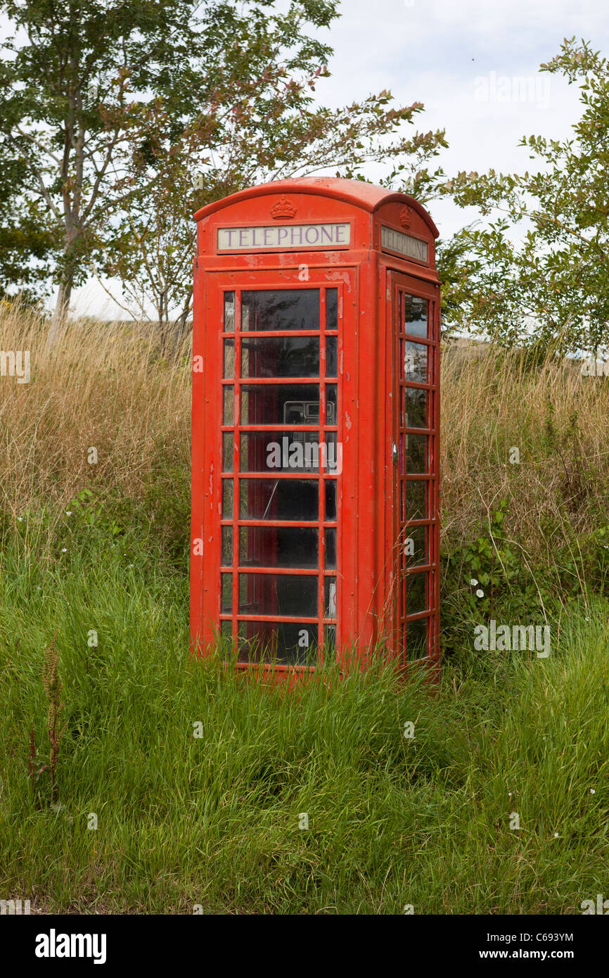 Rural Phone Box Stock Photo - Alamy