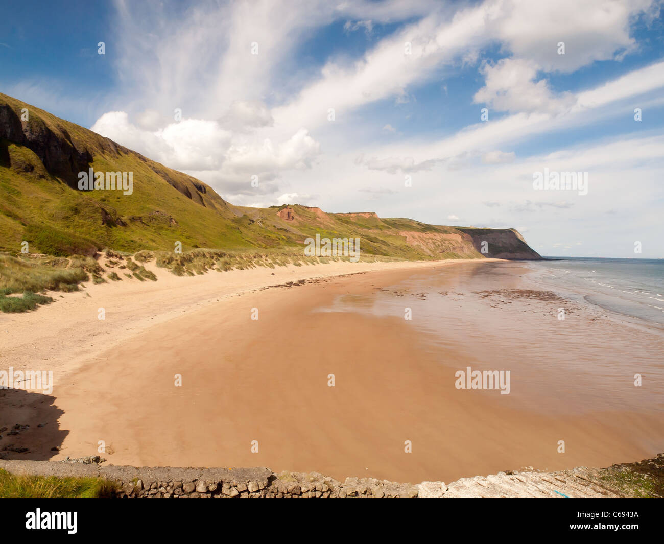 Cattersty Sands beach at Skinningrove Cleveland UK Stock Photo - Alamy