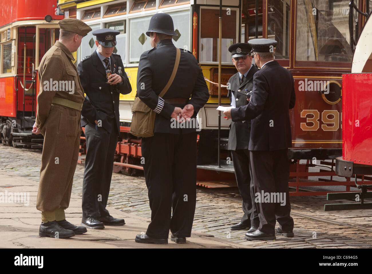 1940s Re-enactment Weekend at the National Tramway Museum in Crich ...