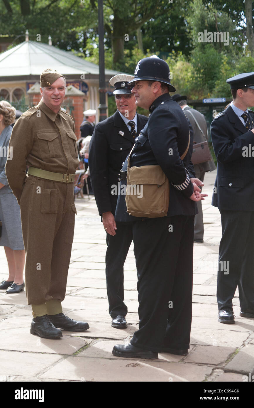 1940s Re-enactment Weekend at the National Tramway Museum in Crich ...