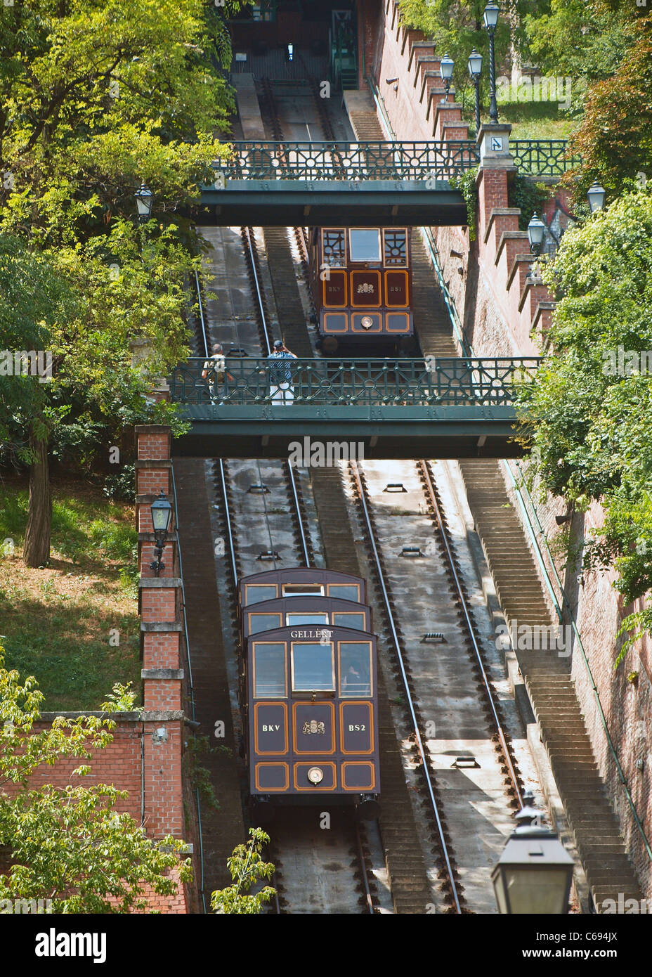 Castle Hill funicular Budapest, Hungary Stock Photo - Alamy