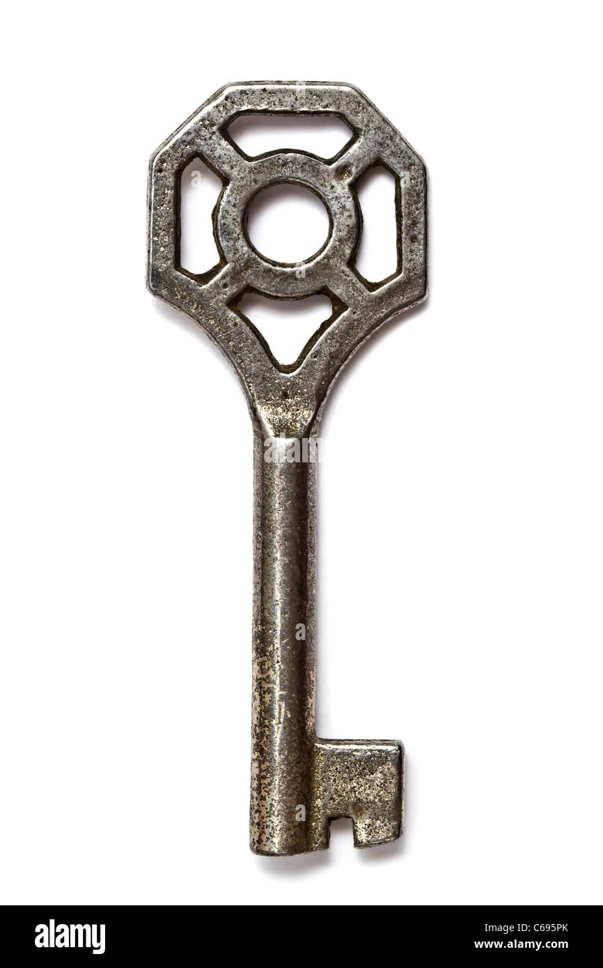 An Old key isolated on white background Stock Photo - Alamy