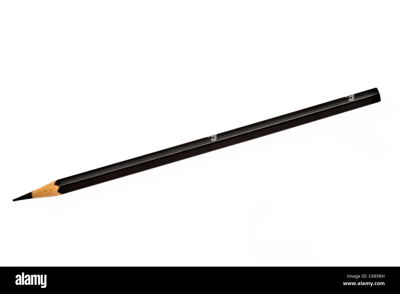 Black wooden sharpened pencil hi-res stock photography and images - Alamy