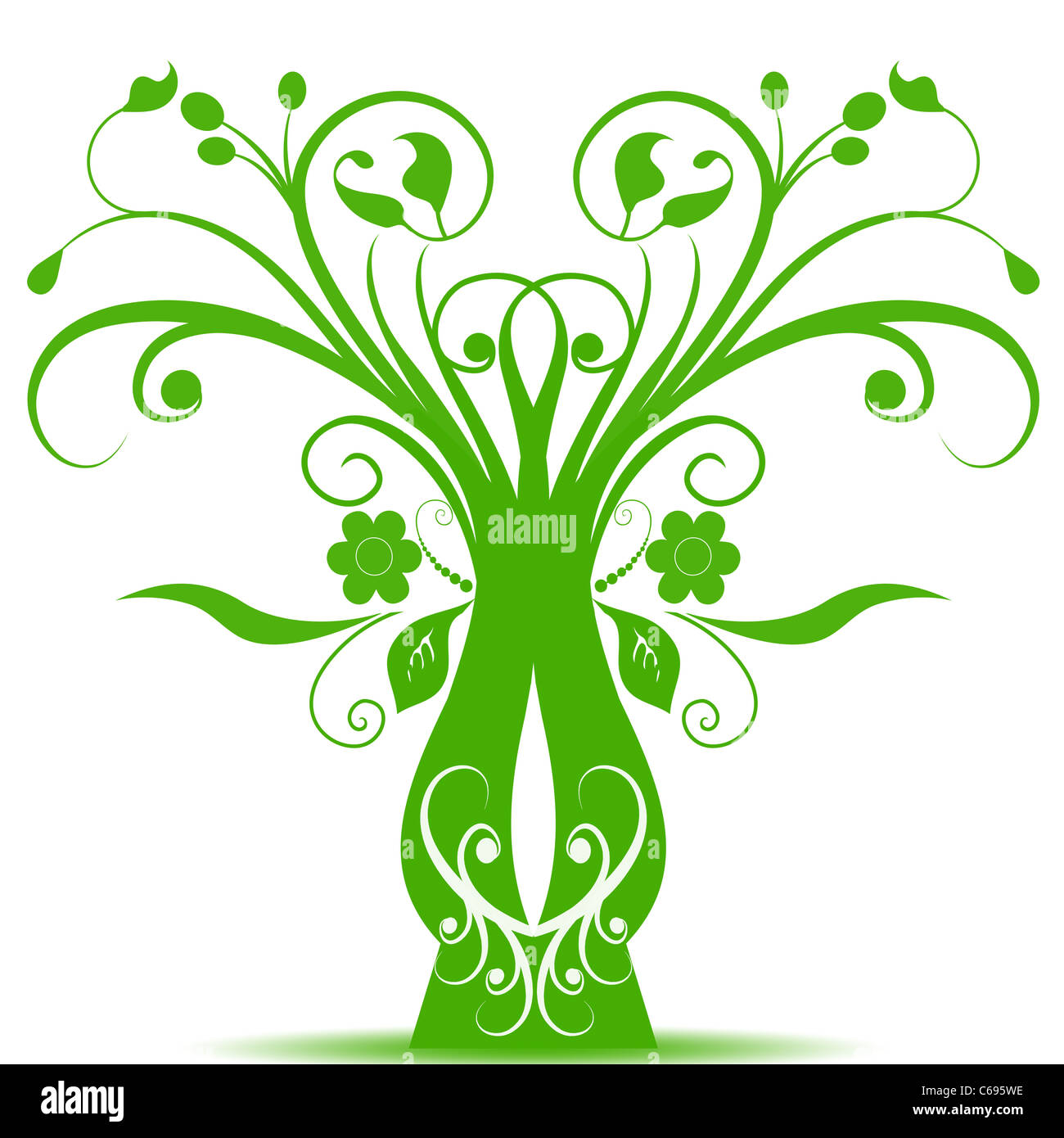 Beautiful art tree isolated on white background Stock Photo - Alamy