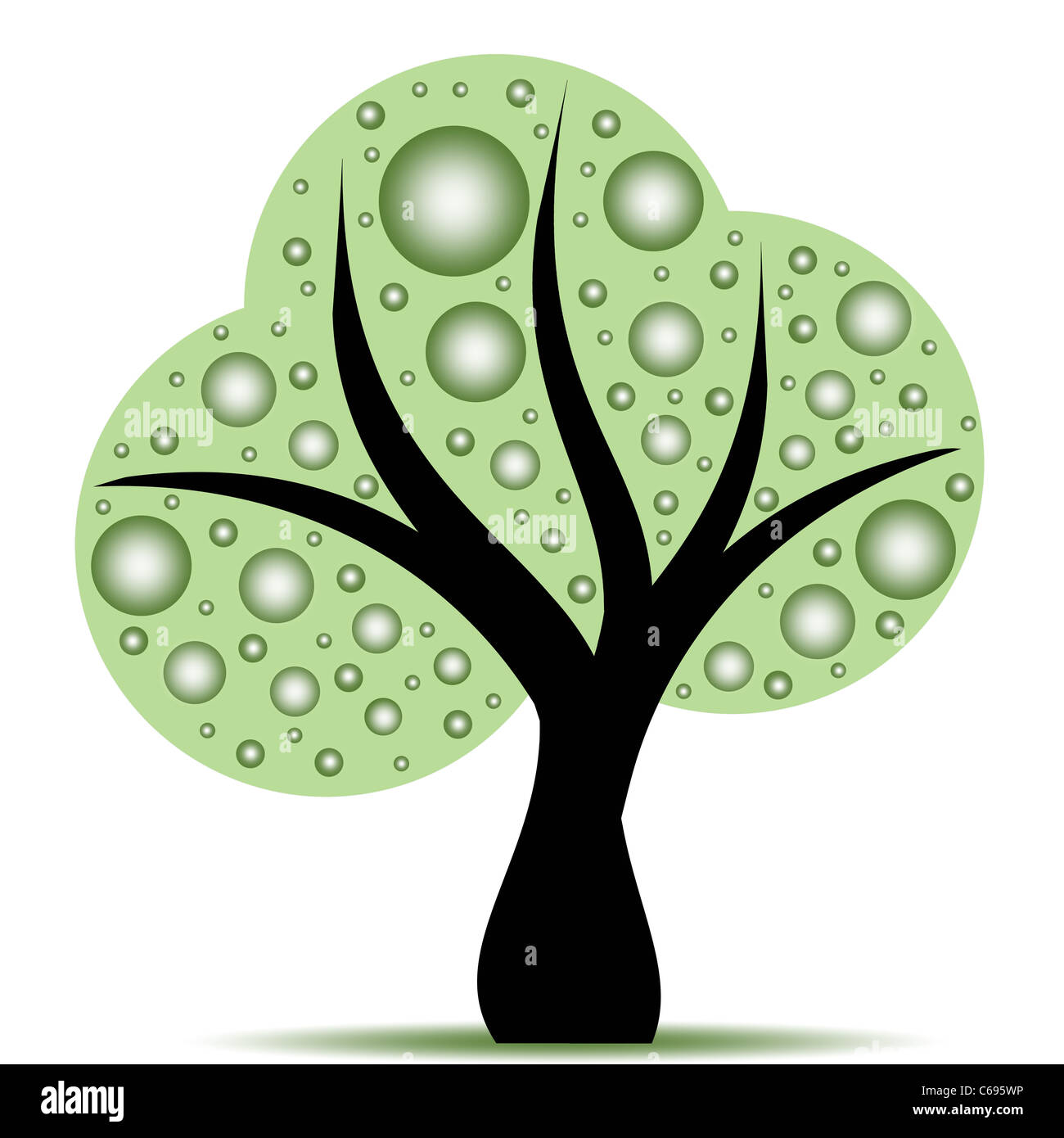 Beautiful art tree isolated on white background Stock Photo - Alamy