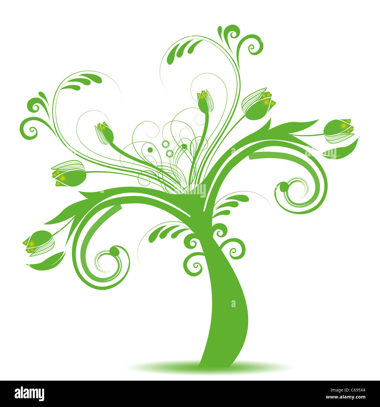 Beautiful art tree isolated on white background Stock Photo - Alamy