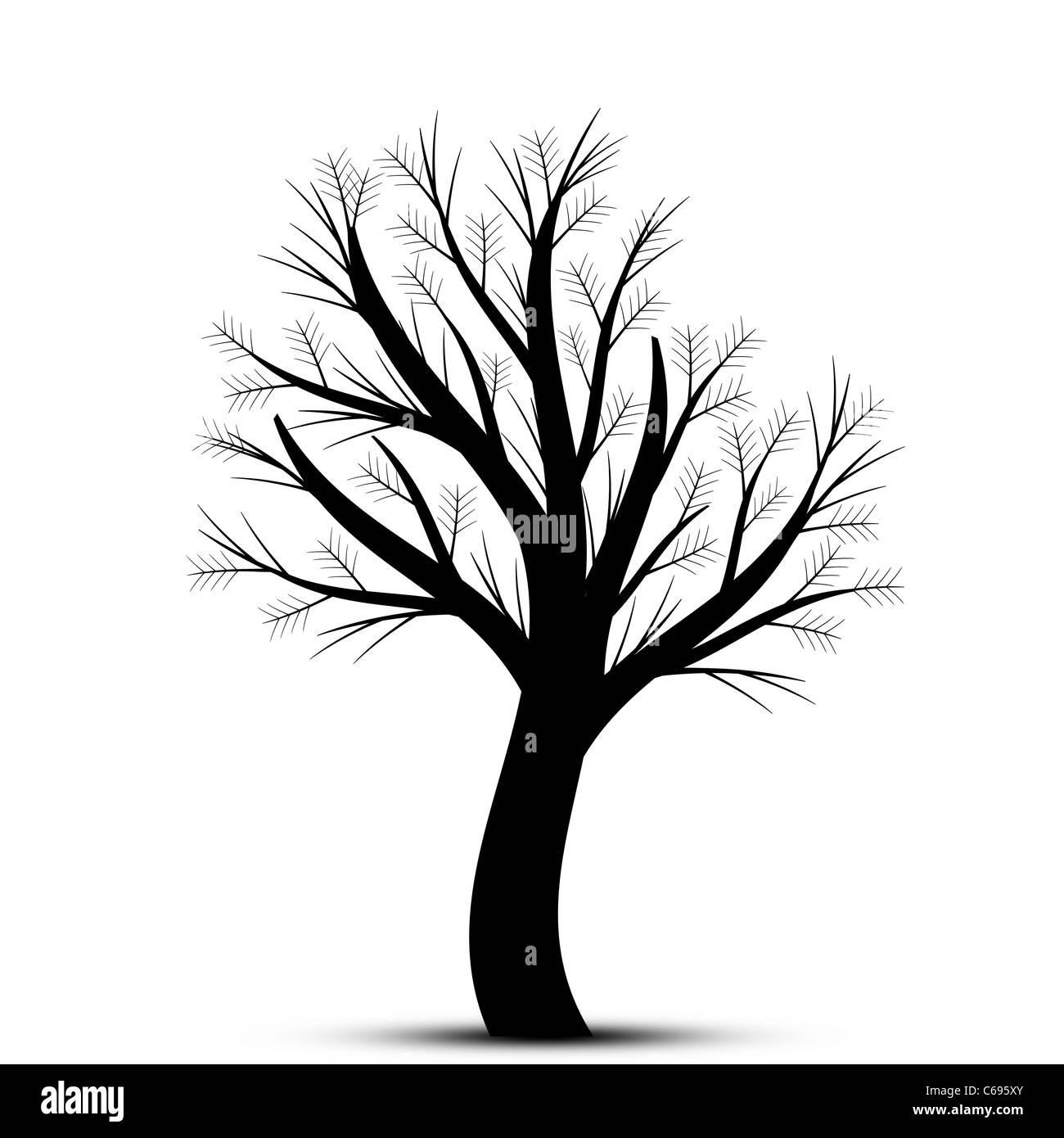 Beautiful art tree isolated on white background Stock Photo - Alamy
