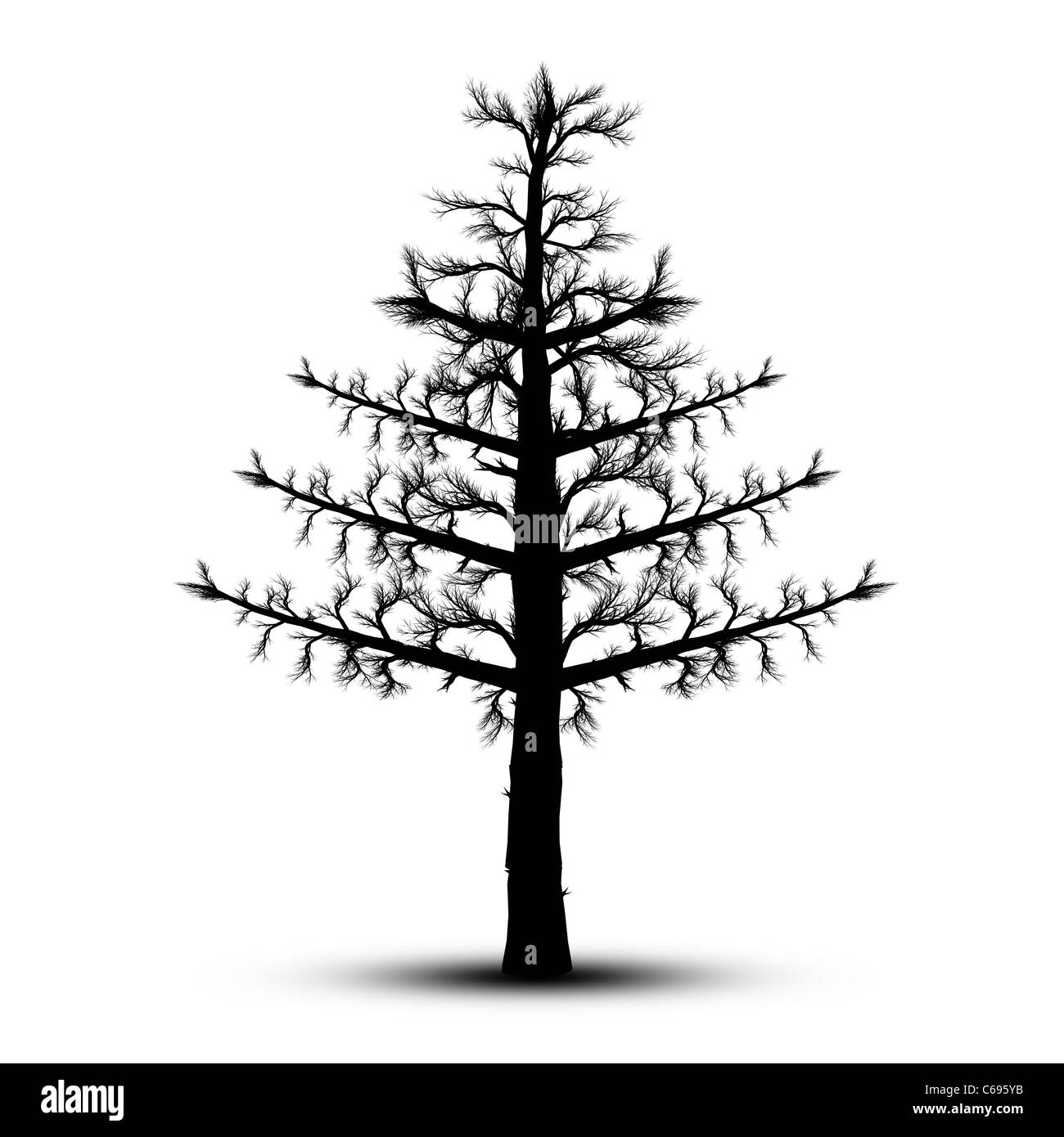 Abstract art tree isolated on white background Stock Photo - Alamy