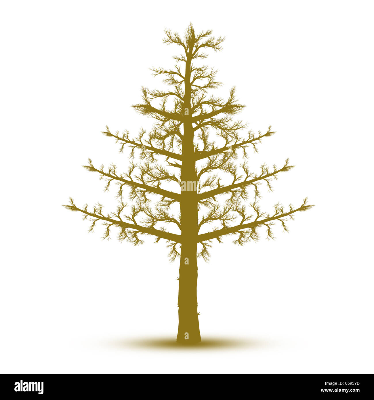 Abstract art tree isolated on white background Stock Photo - Alamy