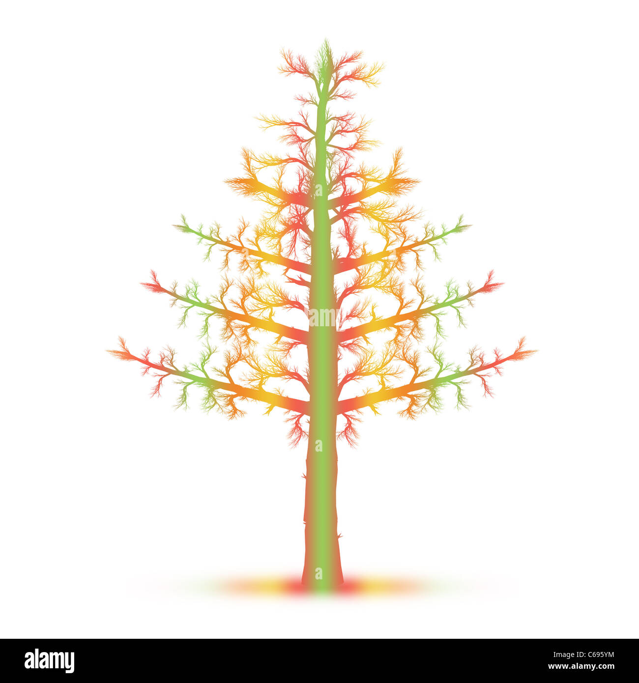Colorful art tree isolated on white background Stock Photo - Alamy