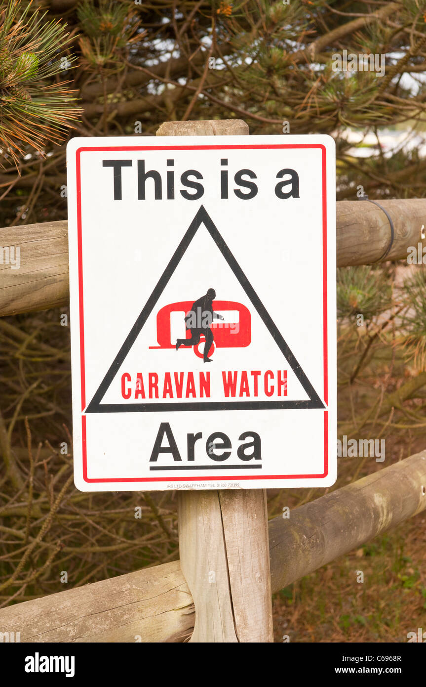 A caravan watch area warning sign signs hi-res stock photography and ...
