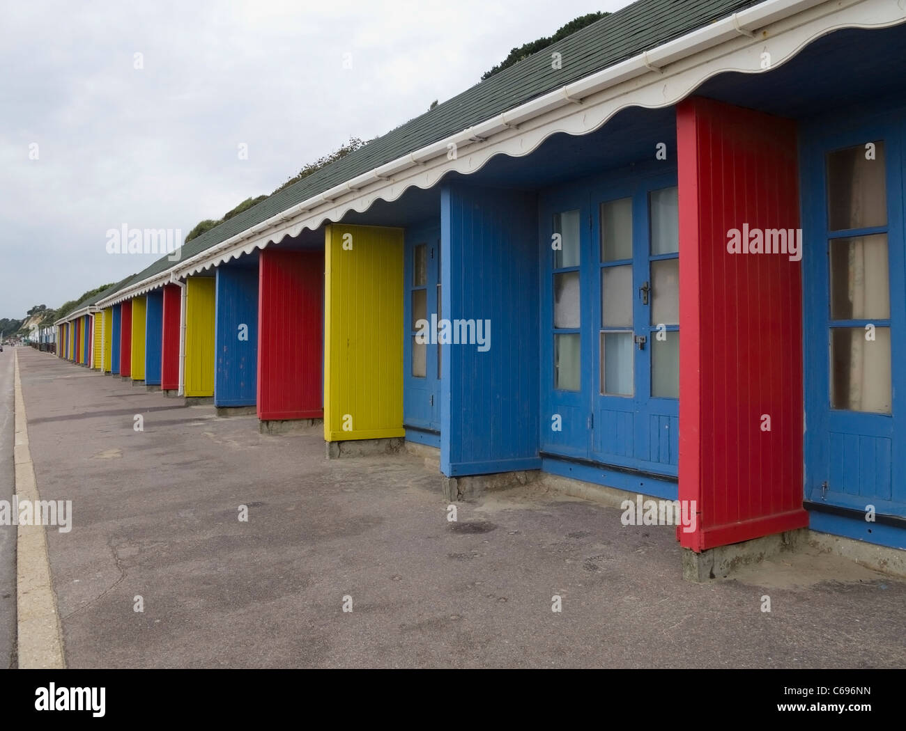 Colourful Beach Huts at Bournemouth -1 Stock Photo - Alamy