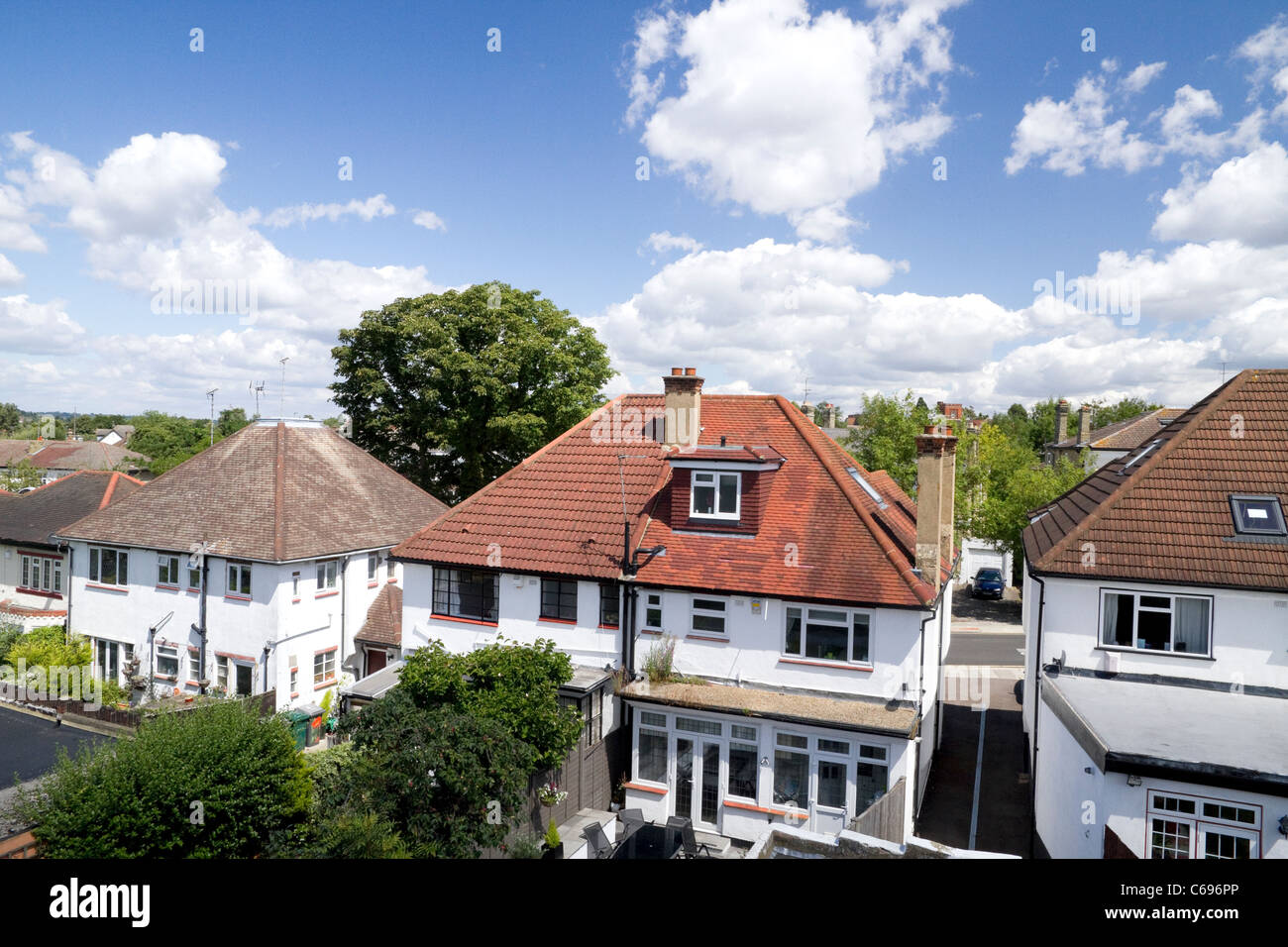 Suburban houses in Finchley London England Stock Photo - Alamy