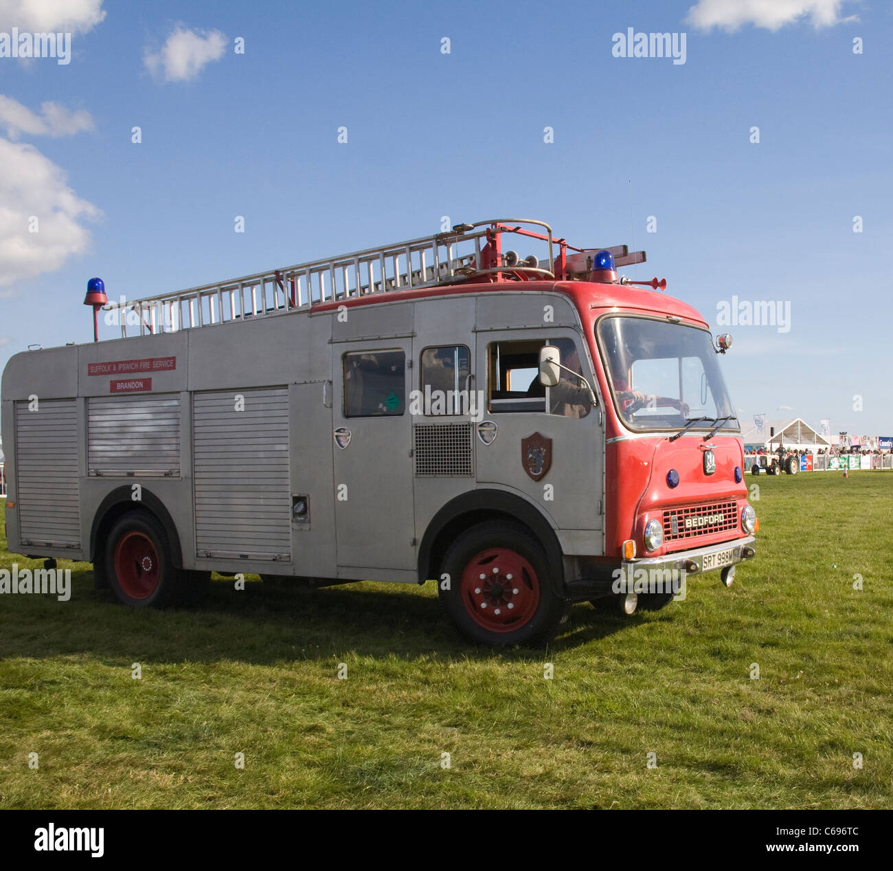 Vintage fire engine once owned by Suffolk and Ipswich Fire Service at ...