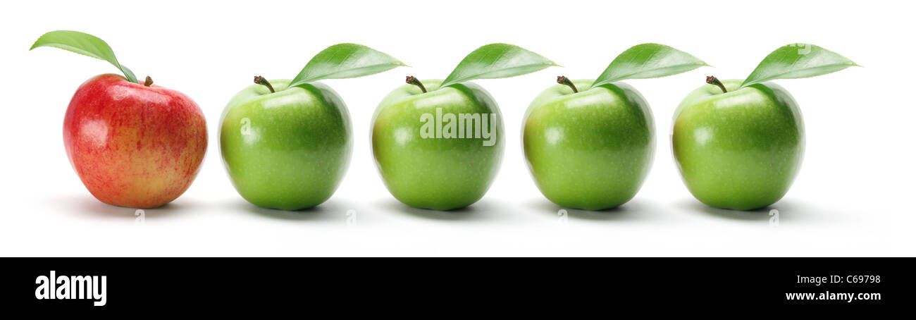 Row of Apples Stock Photo - Alamy