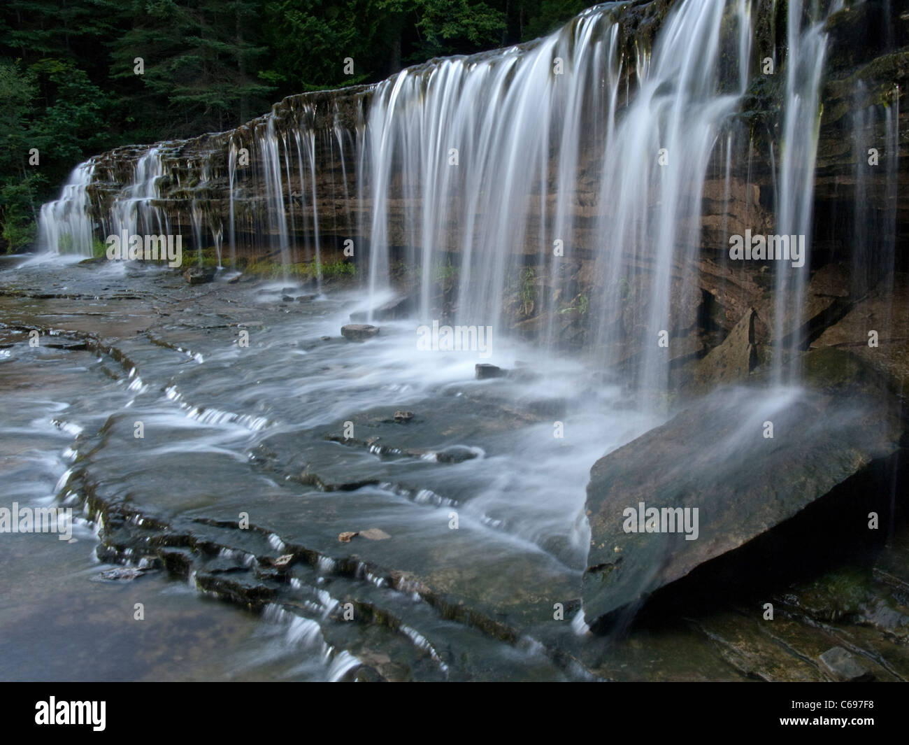 Au Train waterfalls in Michigan's Upper Peninsula Stock Photo - Alamy