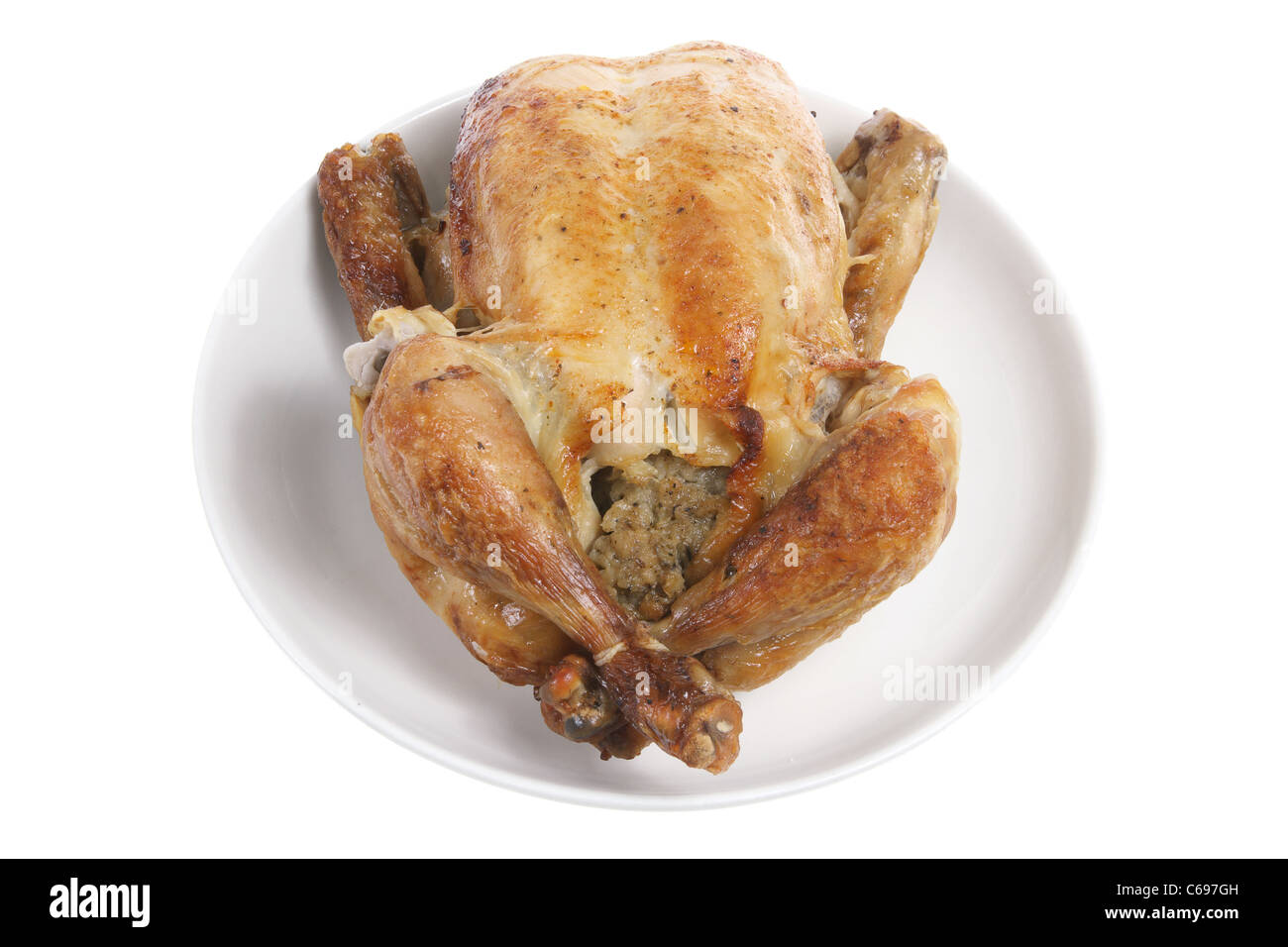 Whole roast chicken plate hi-res stock photography and images - Alamy