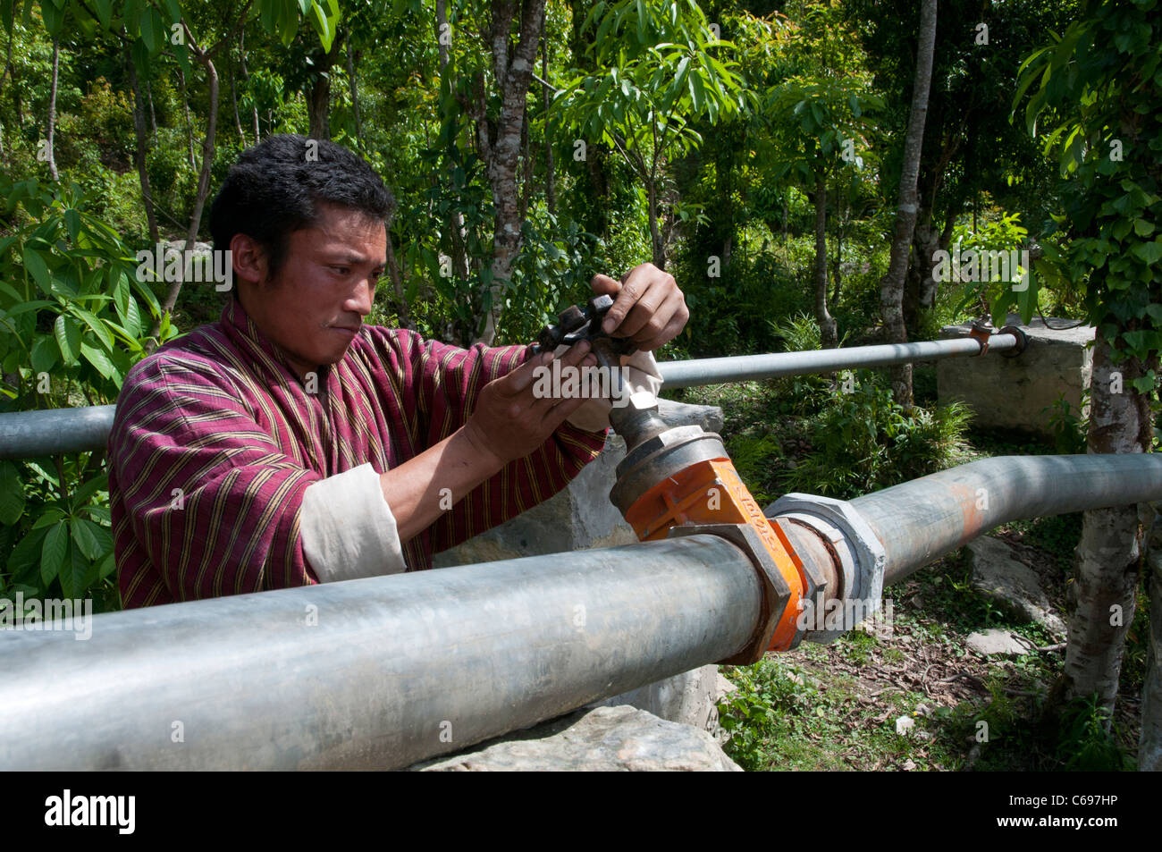 Water supply infrastructures to Mongar municipality. Yakpugang head ...