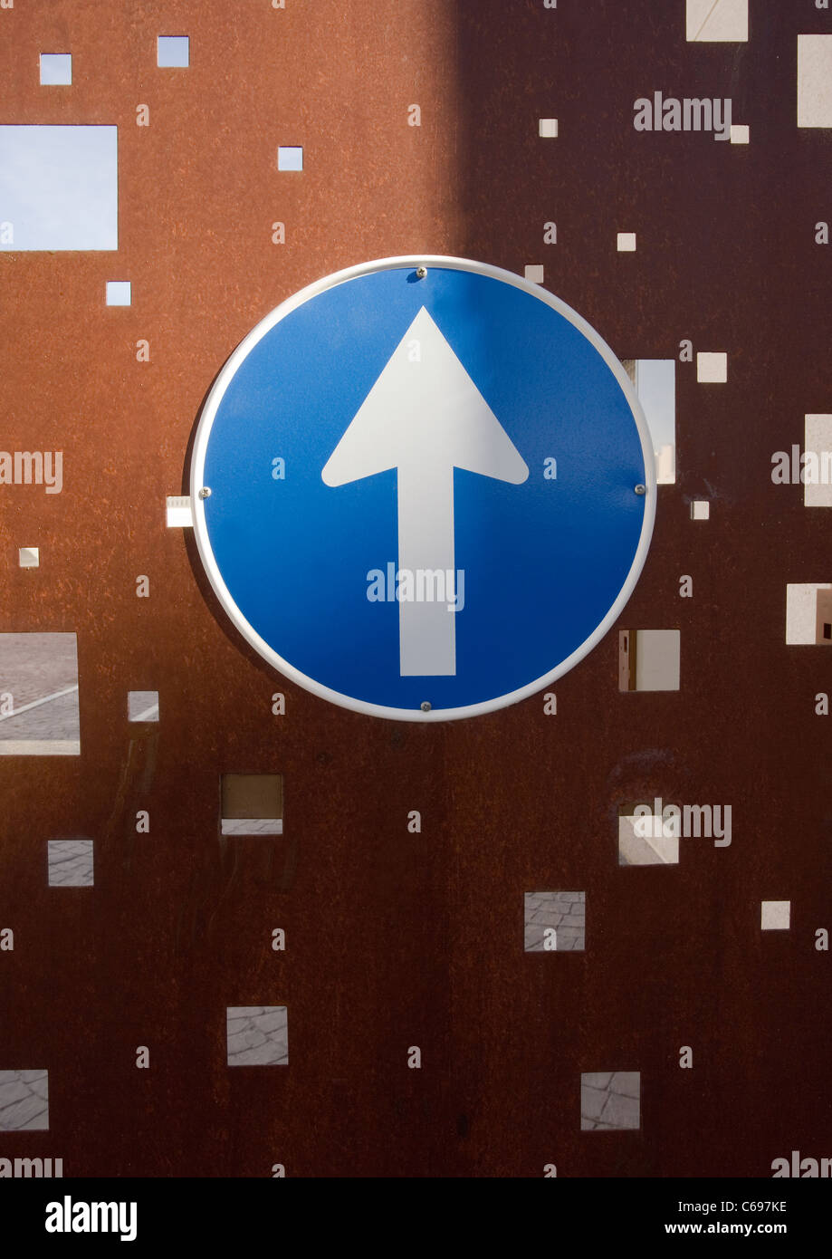 Compulsory Ahead Traffic Sign High Resolution Stock Photography and ...