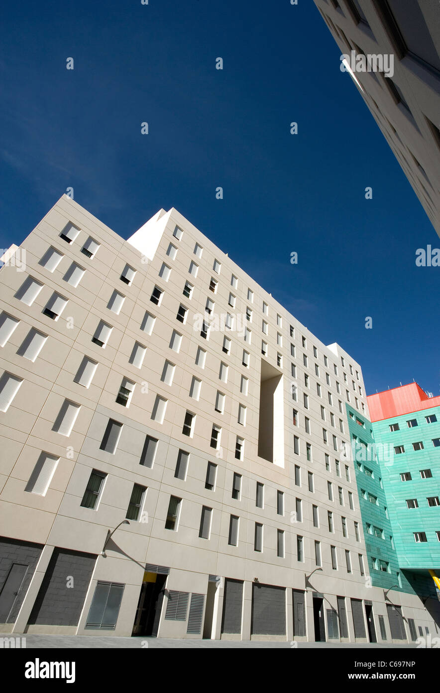 New development of residential flats built in the suburbs of Madrid ...