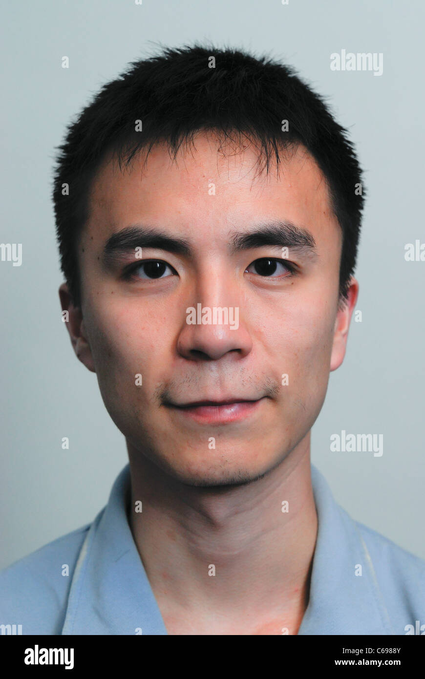 Asian face front frontal inside oriental young interior male youth hi ...