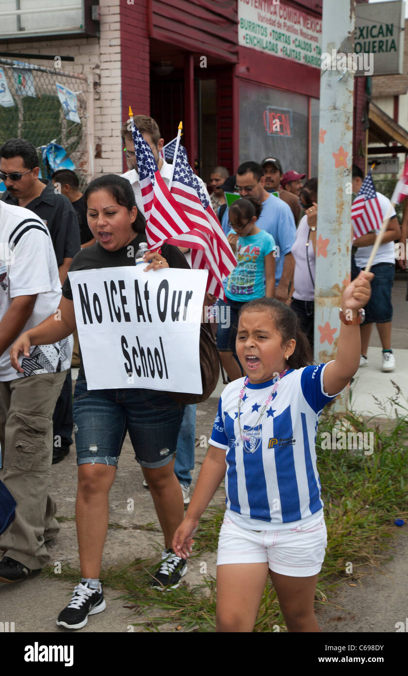 Rally Against Racial Profiling by Border Patrol Officers Stock Photo ...