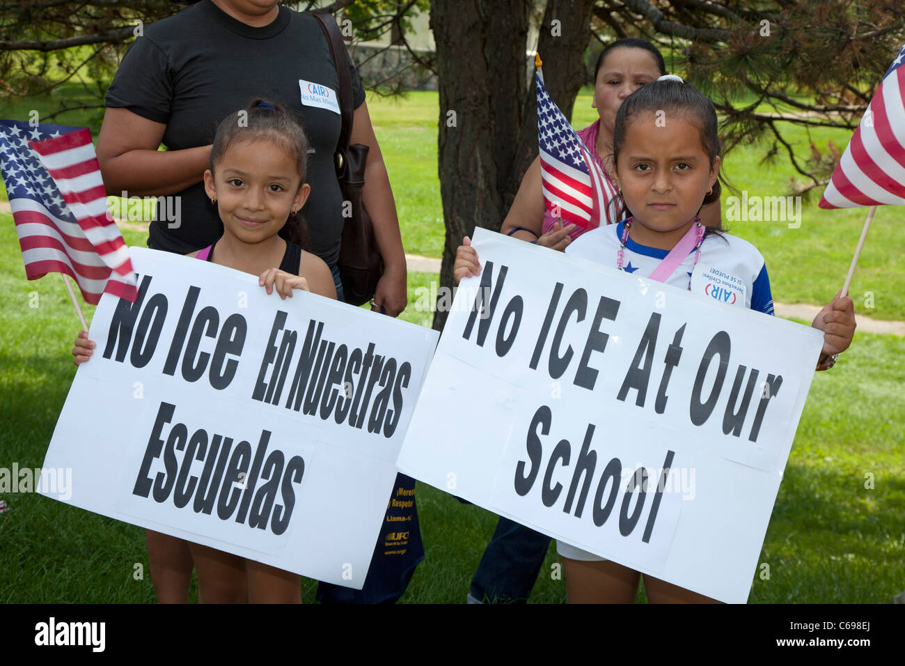 Rally Against Racial Profiling by Border Patrol Officers Stock Photo ...