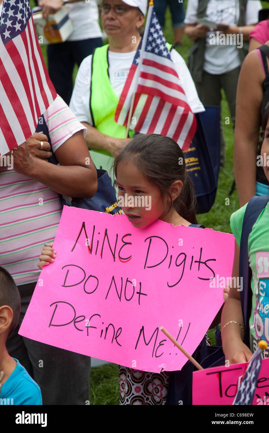 Rally Against Racial Profiling by Border Patrol Officers Stock Photo ...