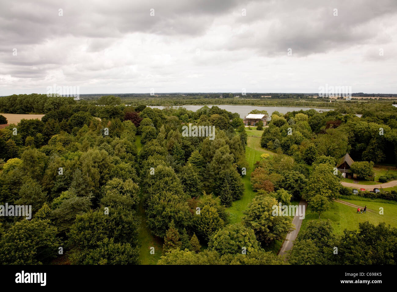 View of Ranworth Malthouse Broad, Norfolk UK from church tower Stock ...