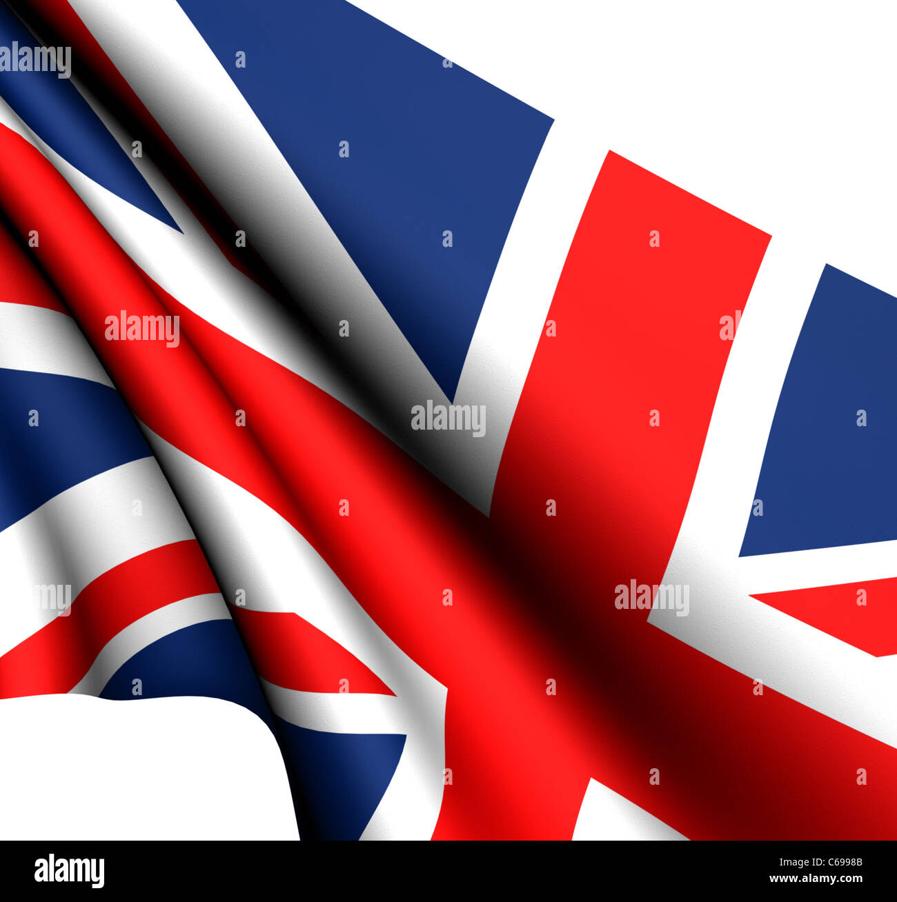 Flag of UK against white background. Close up Stock Photo - Alamy