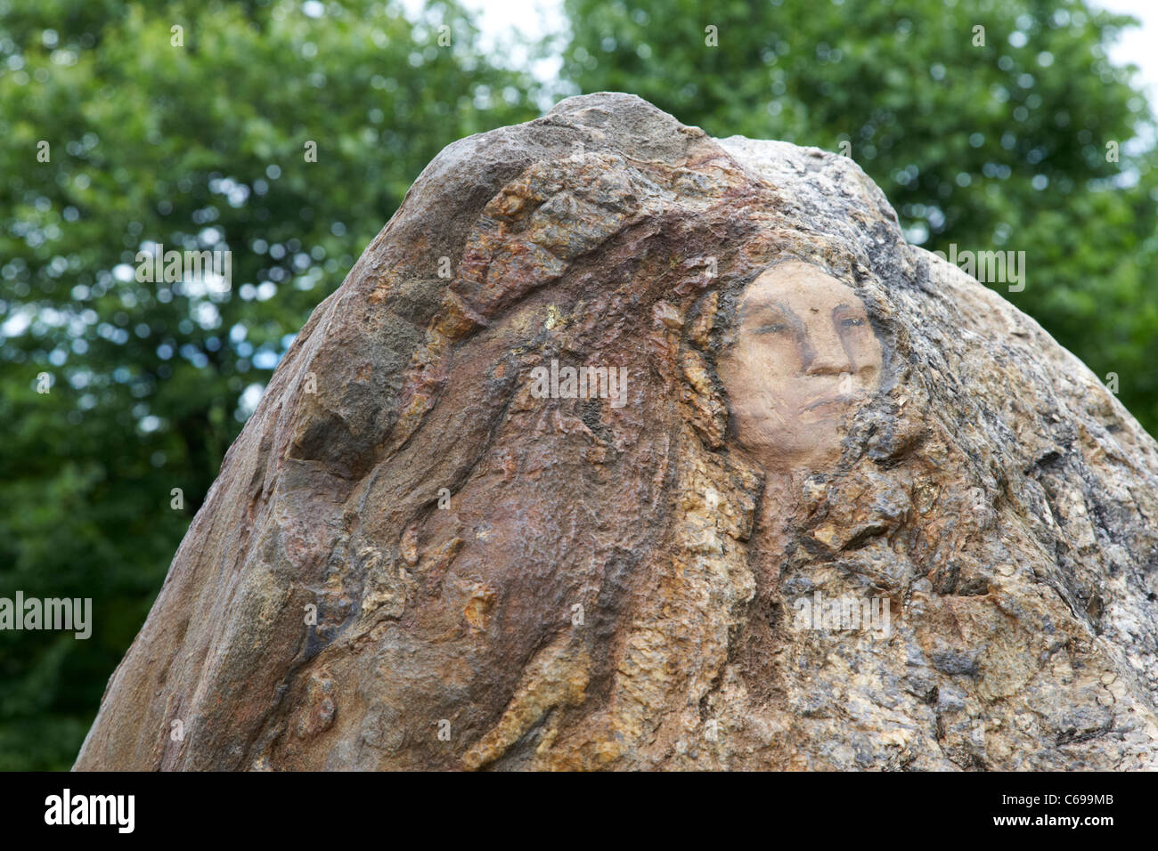 balance of spirit within stone showing face of first nation native ...