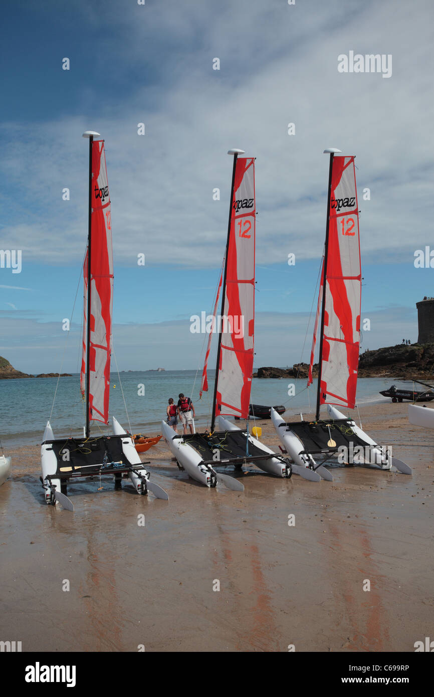 training sail boats, st malo, brittany, france Stock Photo - Alamy