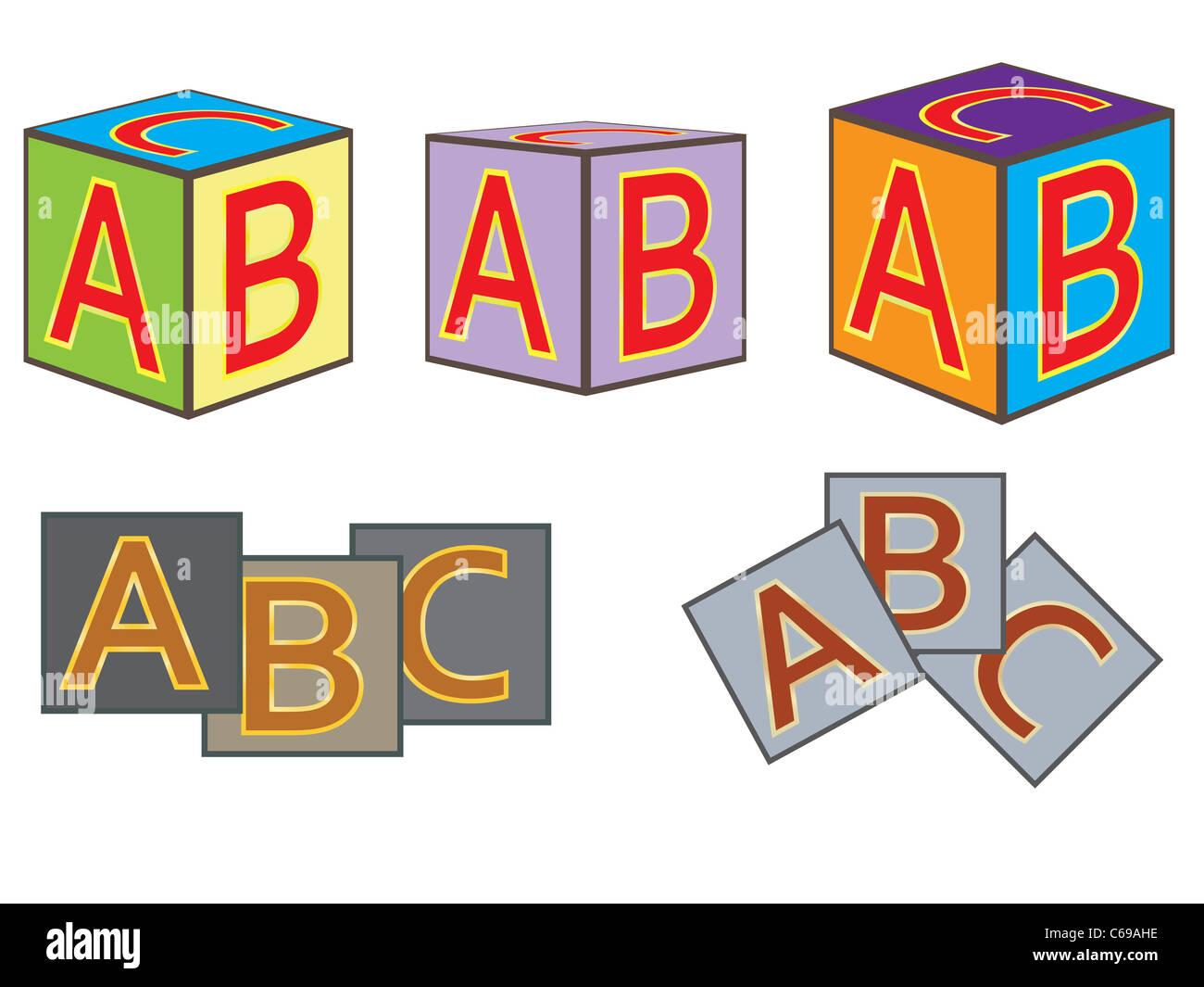 abc bricks vector illustration Stock Photo - Alamy