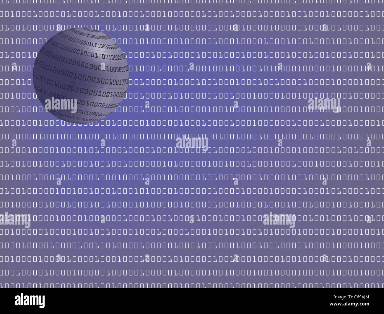 digital background with binary globe vector illustration Stock Photo ...