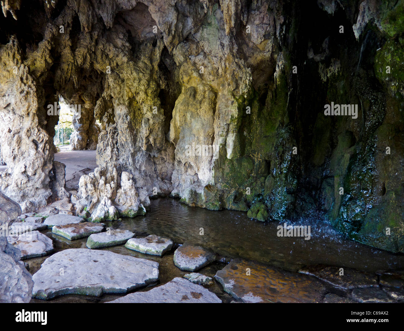 Paris, France, Landscape, Cave in Urban Park, 'Parc de VIncennes ...