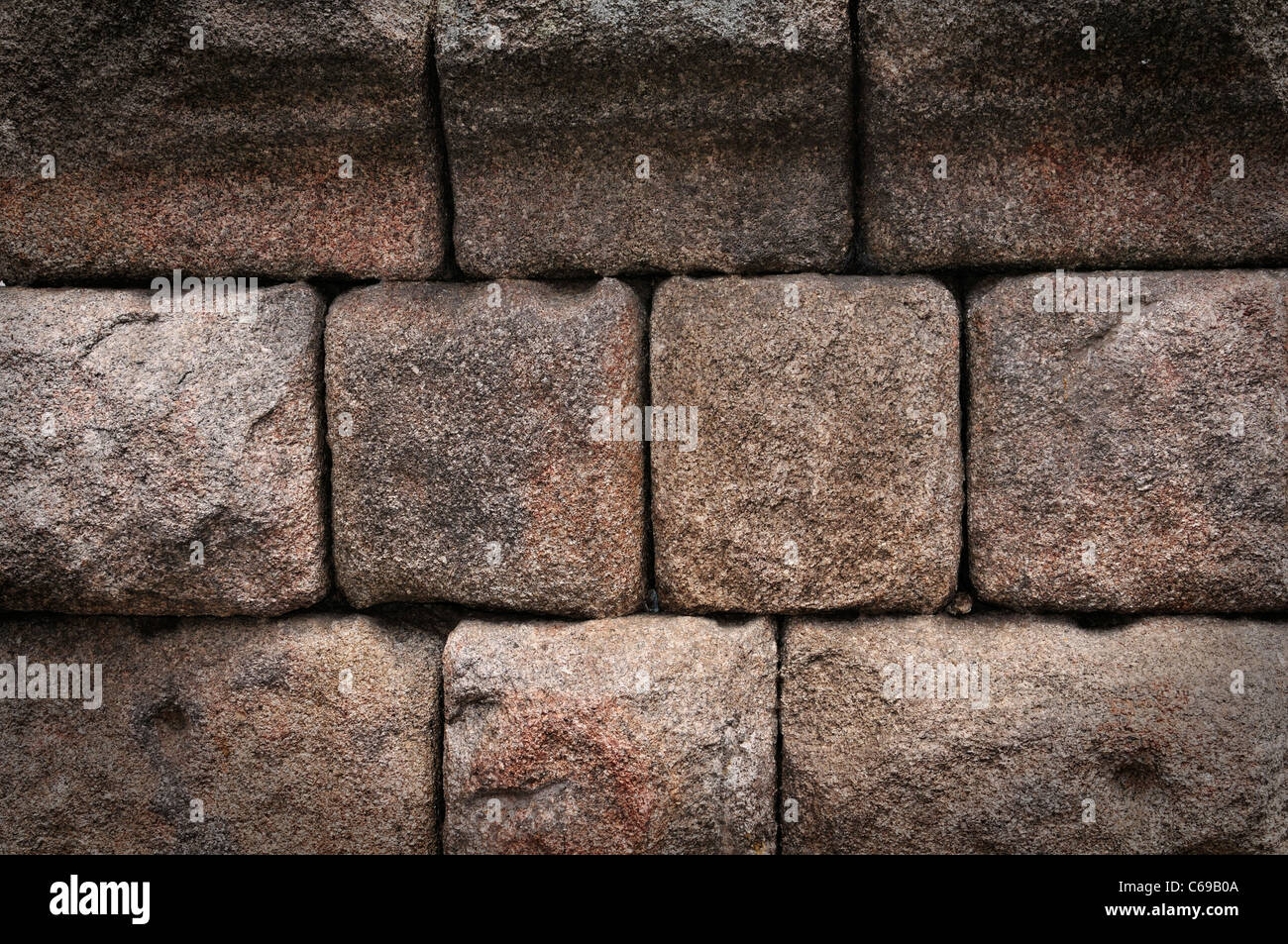 Ancient Stone Blocks in Aqueduct from Segovia, Spain - Background Stock ...