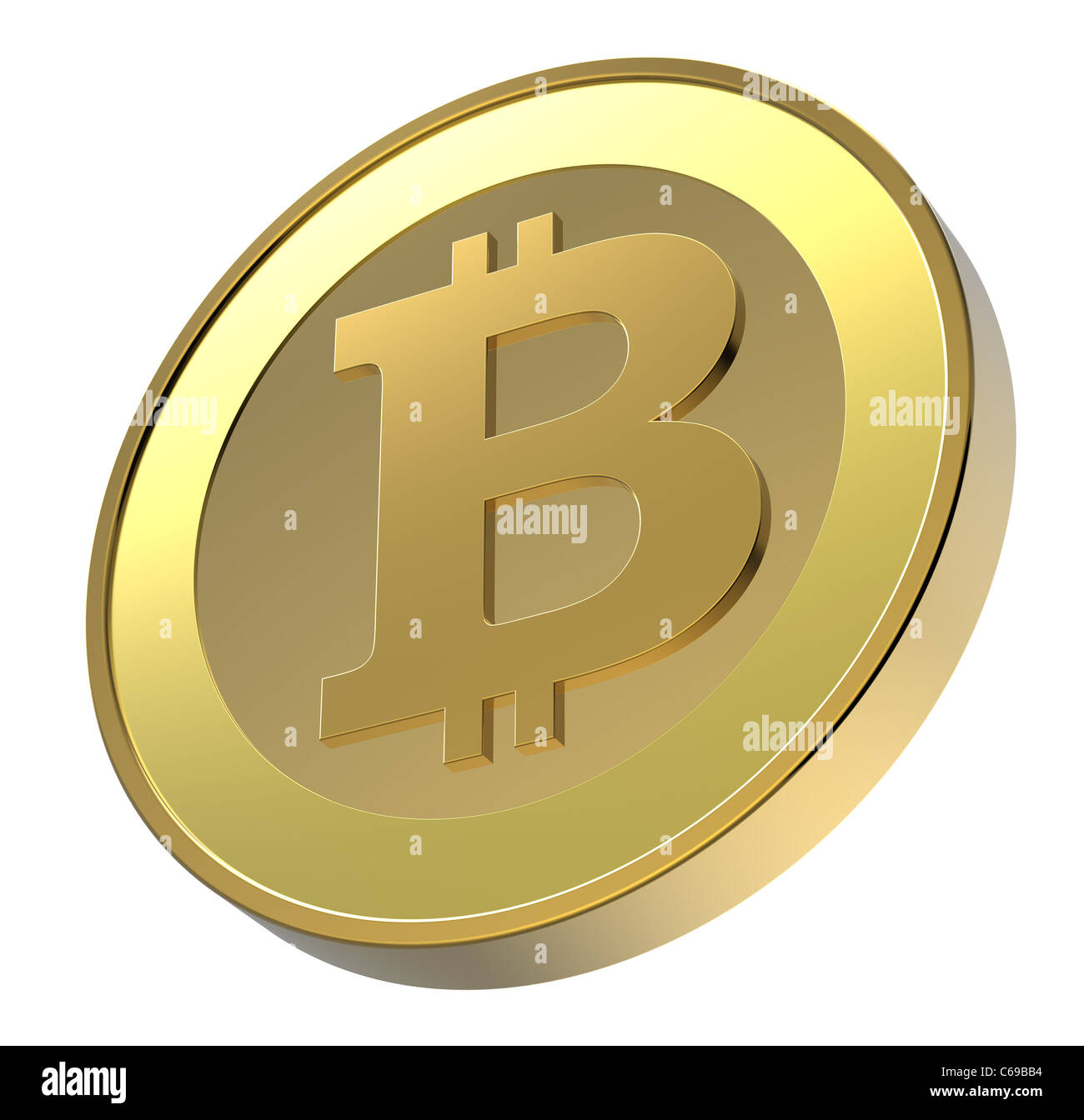 Bitcoin isolated on white Stock Photo - Alamy