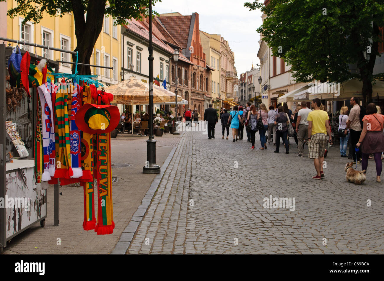 People walk on the street - Vilnius, Lithuania Stock Photo - Alamy