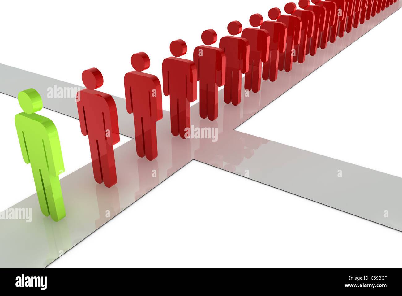 3D rendered illustration of a teamwork on white background Stock Photo ...
