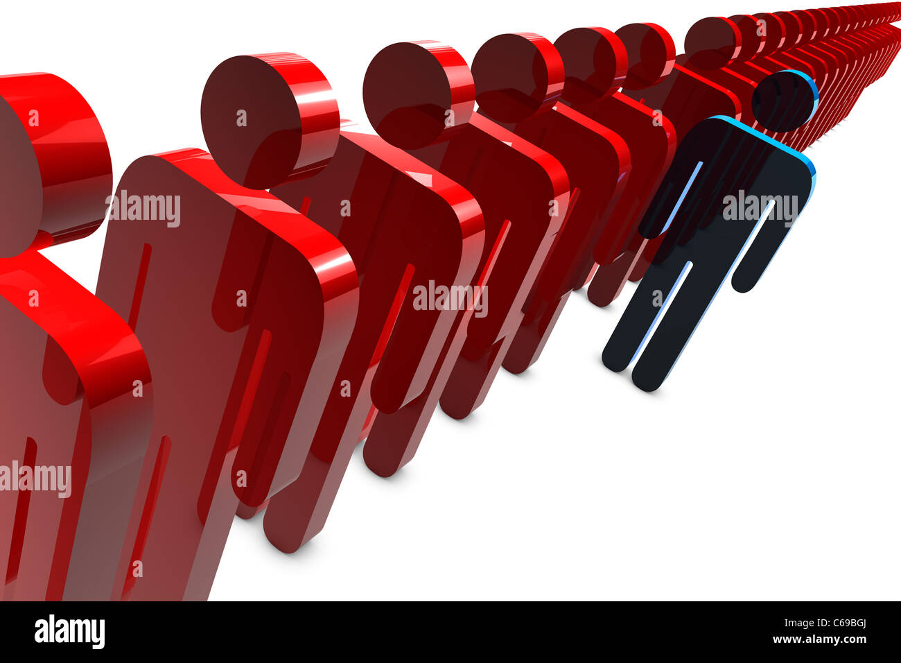 3D rendered illustration of a opposite character Stock Photo - Alamy