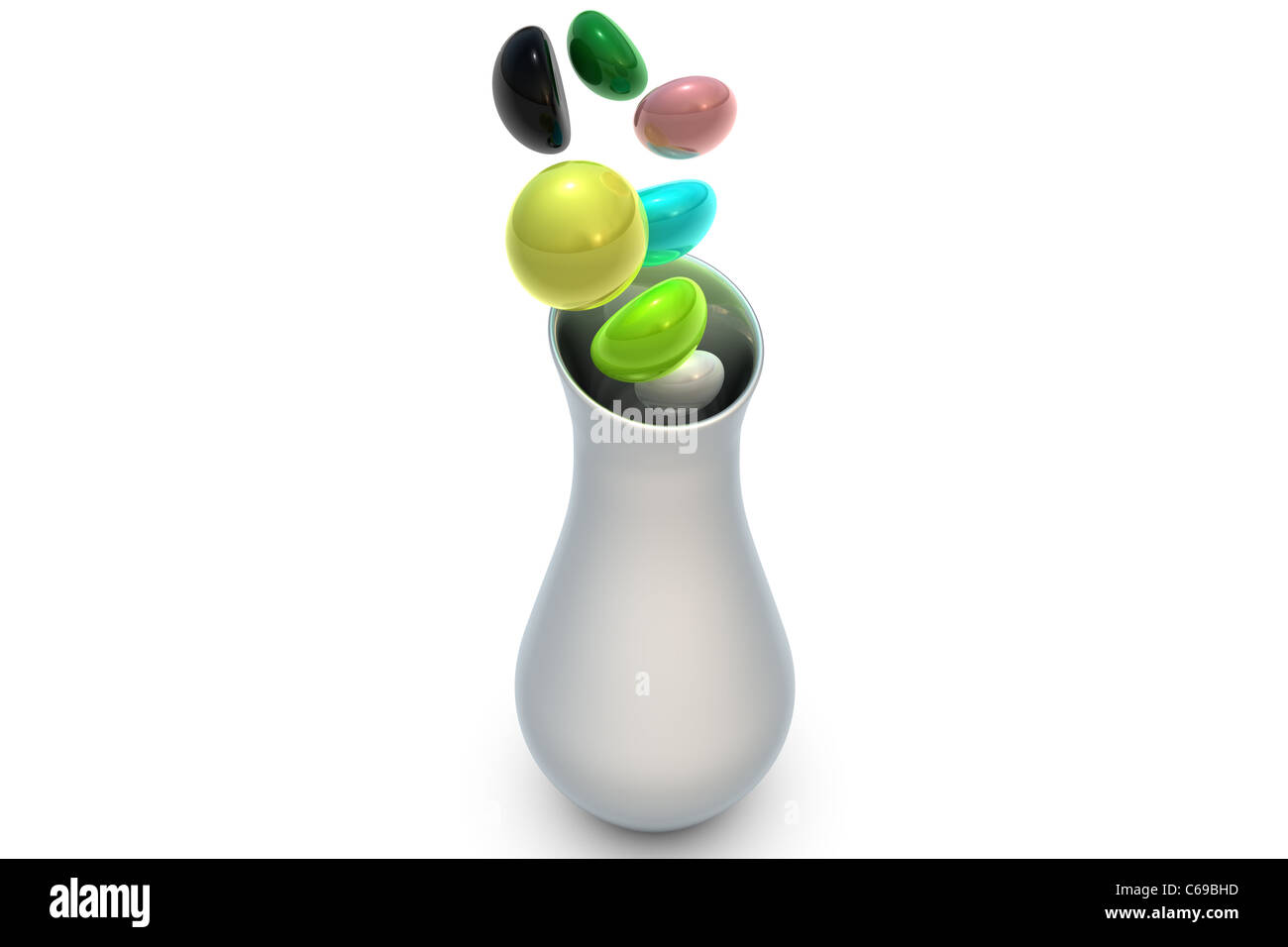 3d vase with abstract fluid Stock Photo - Alamy