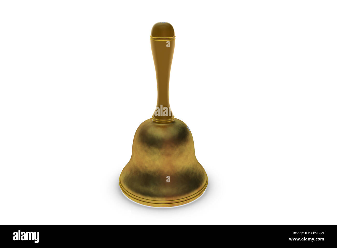 School bell on white background Stock Photo - Alamy