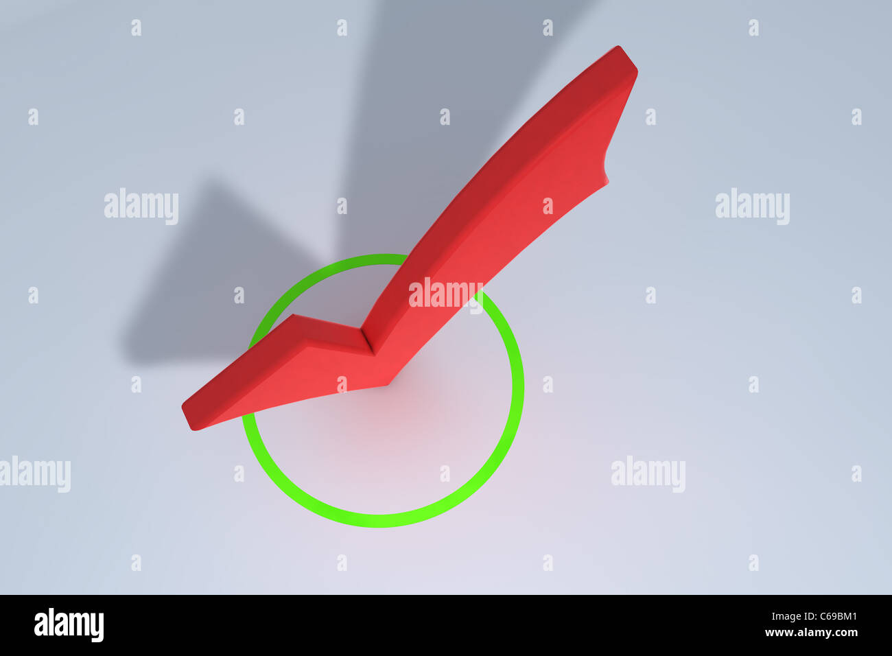 Illustration of a tick sign Stock Photo - Alamy