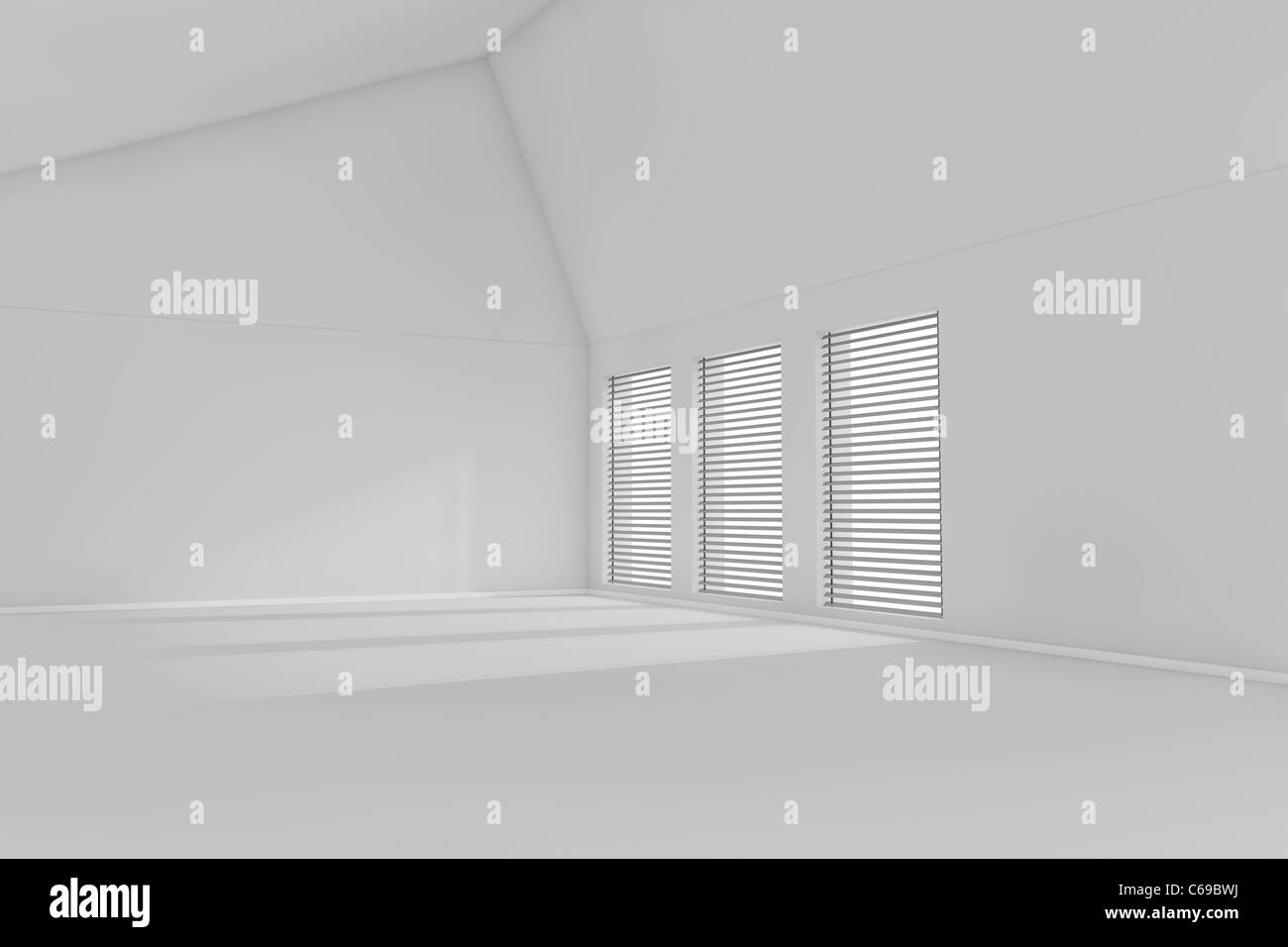 Rendered 3d empty room Stock Photo - Alamy