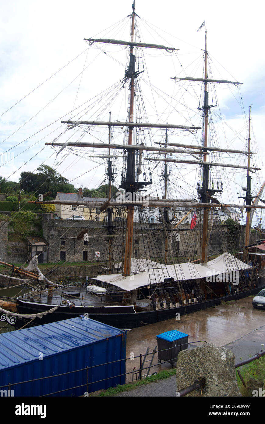 Ship in Charlestown South Cornwall Stock Photo - Alamy
