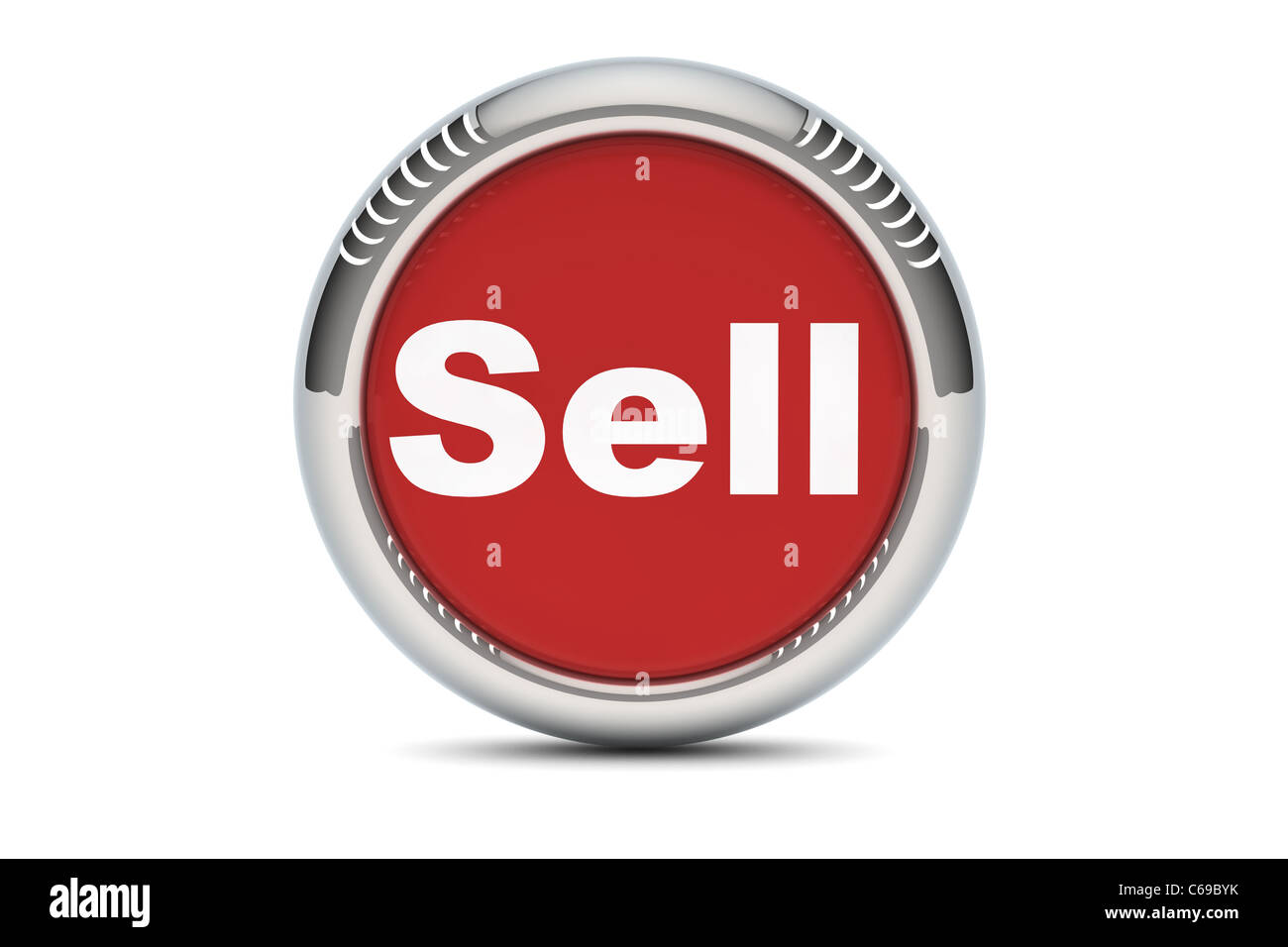 3d render of a sell button on white background Stock Photo - Alamy
