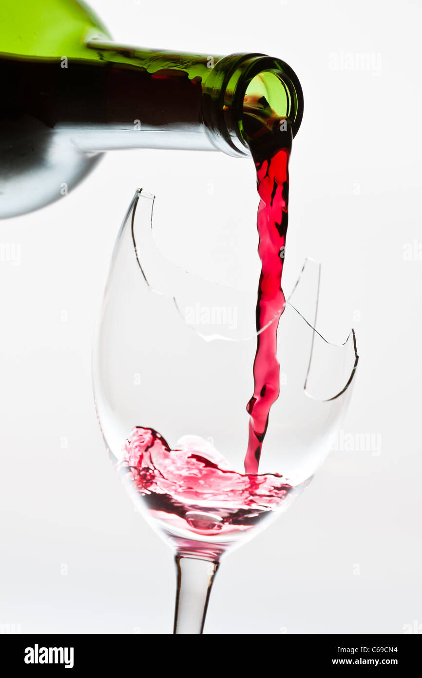 Broken Wine Glass Bottle