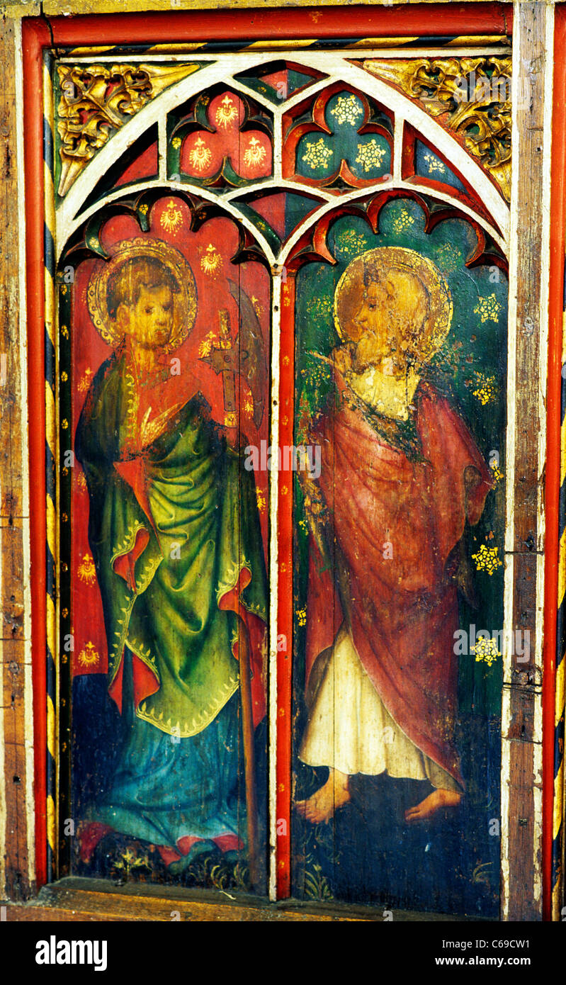 Castle Acre, Norfolk. Rood screen, St. Matthias, St. Jude. Matthias ...